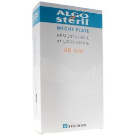 Brothier : Algostéril mèche plate, 16 compresses 40 cm - hémostatique et cicatrisante